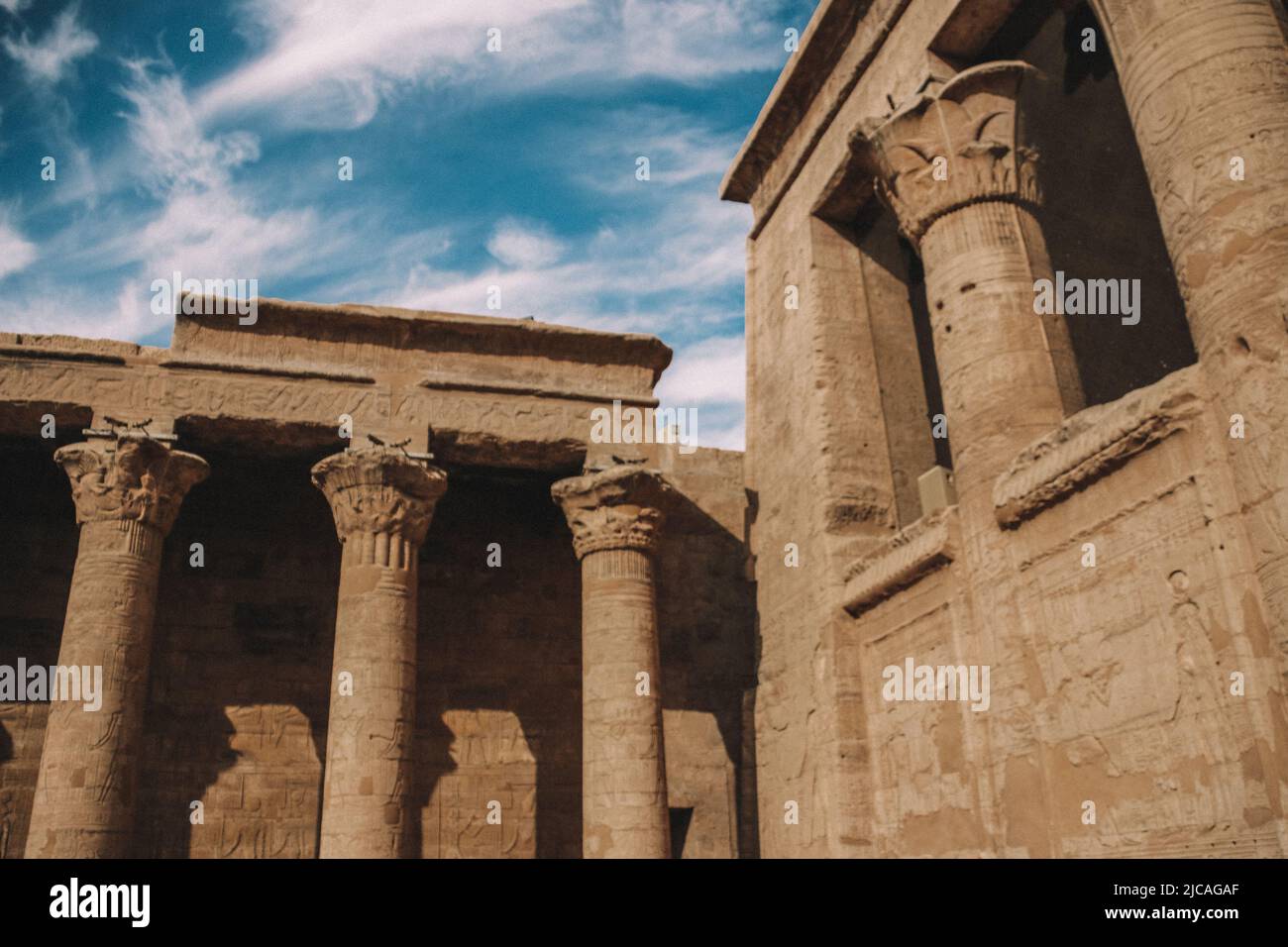 The ruins of the ancient temple of Horus in Edfu, Egypt Stock Photo - Alamy
