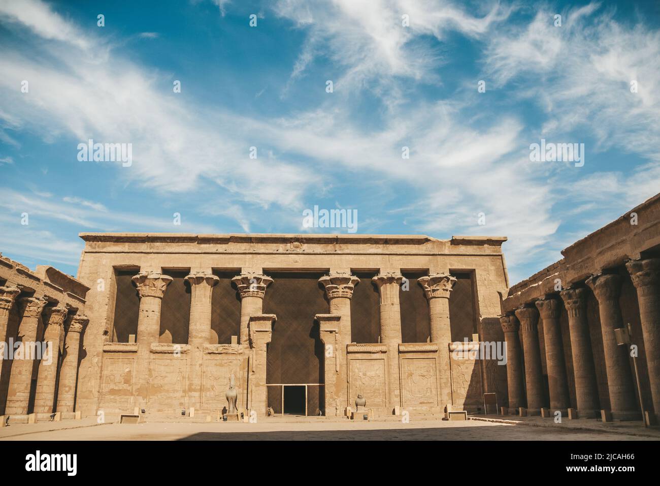 The ruins of the ancient temple of Horus in Edfu, Egypt Stock Photo - Alamy