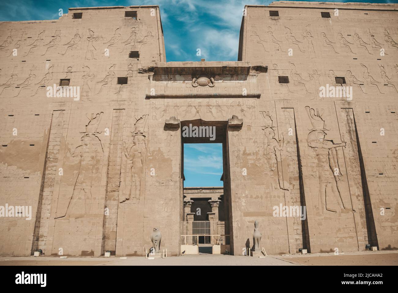 The ruins of the ancient temple of Horus in Edfu, Egypt Stock Photo - Alamy