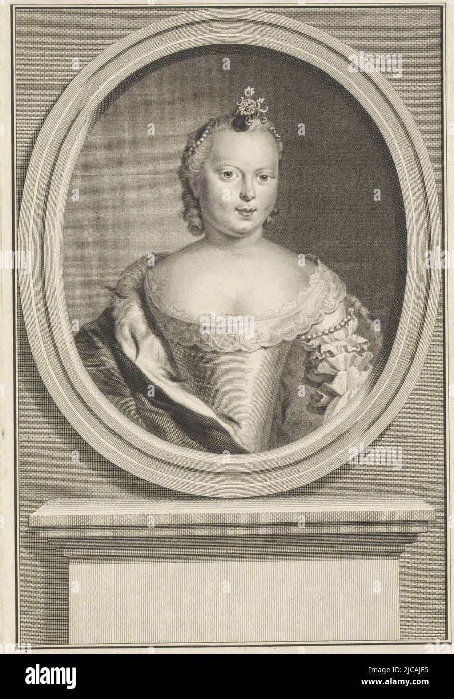 Portrait of Carolina in an oval, Portrait of Carolina, Princess of ...