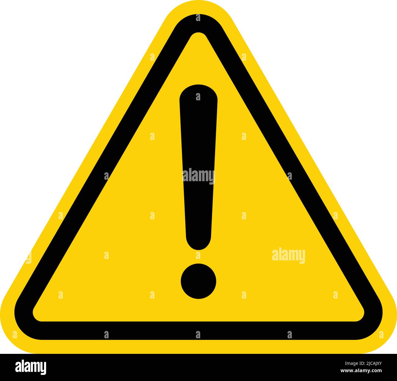 Hazard warning attention sign with exclamation mark symbol Stock Vector ...