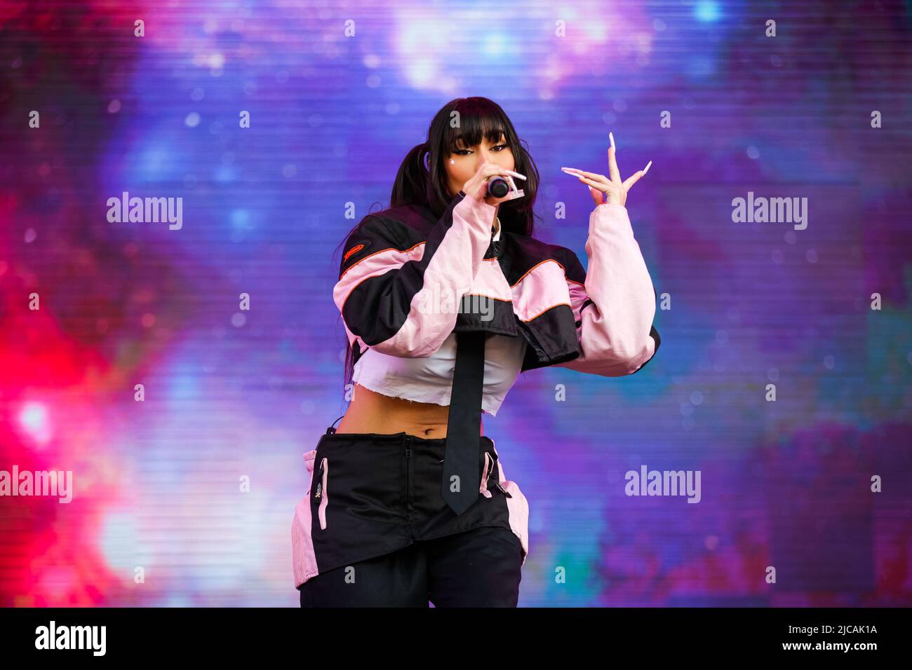 American singer Paloma Mami performs at the Super Bock stage during the ...