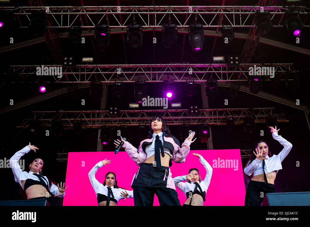 American singer Paloma Mami performs at the Super Bock stage during the ...
