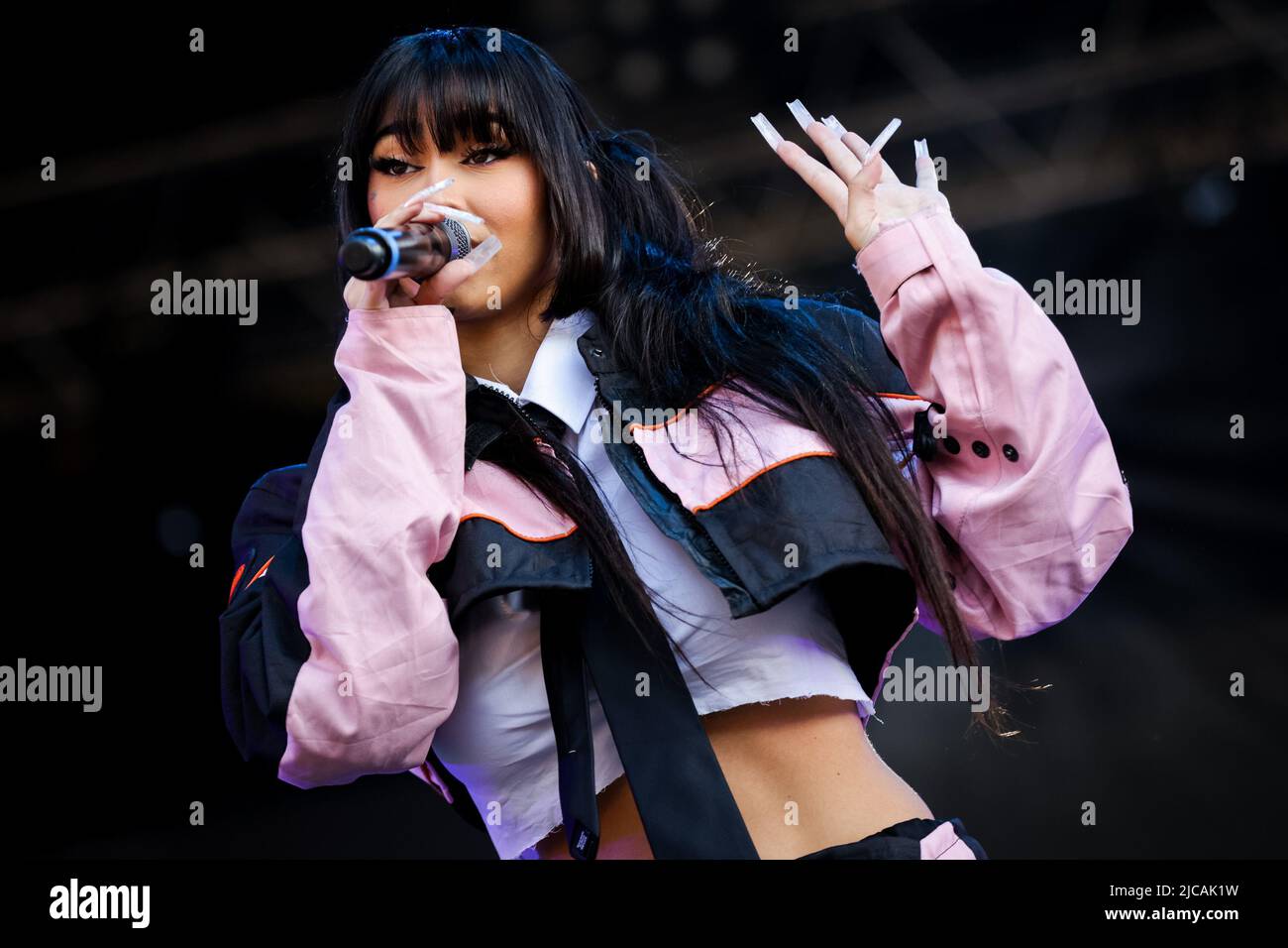 American singer Paloma Mami performs at the Super Bock stage during the ...