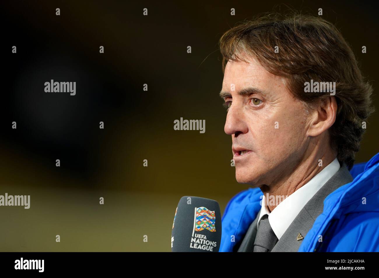 Italy manager Roberto Mancini during the UEFA Nations League match at ...