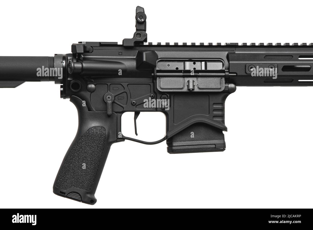 Modern automatic rifle isolated on white background. Weapons for police ...