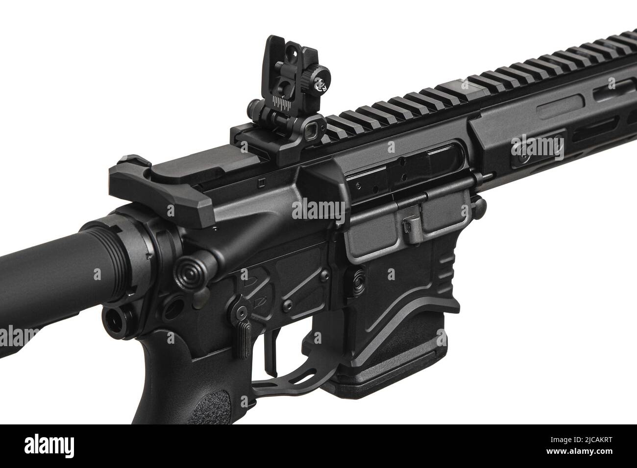 Modern automatic rifle isolated on white background. Weapons for police ...