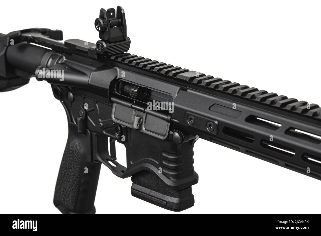 Modern automatic rifle isolated on white background. Weapons for police ...