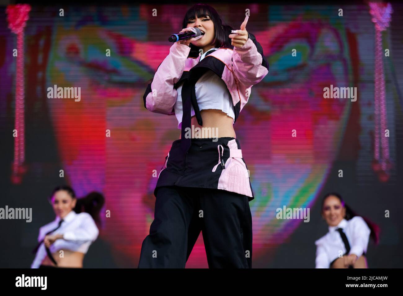 American singer Paloma Mami performs at the Super Bock stage during the ...