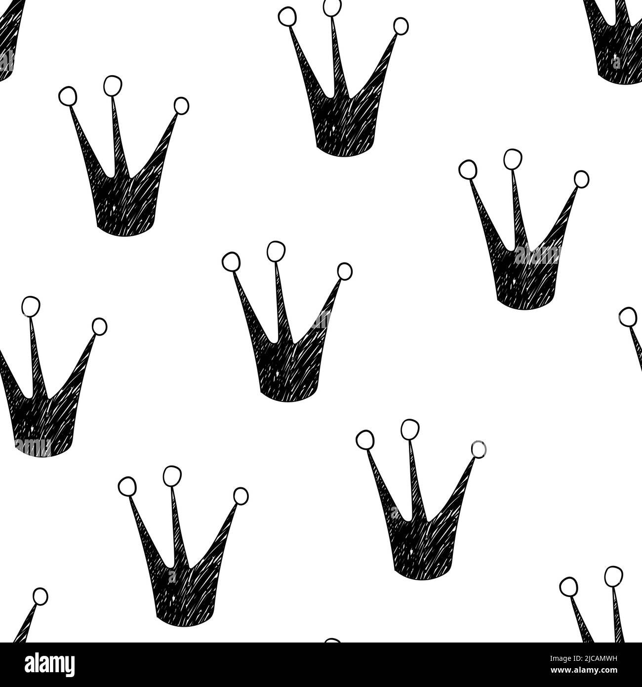 Seamless pattern with Crown. Black and white graffiti background ...