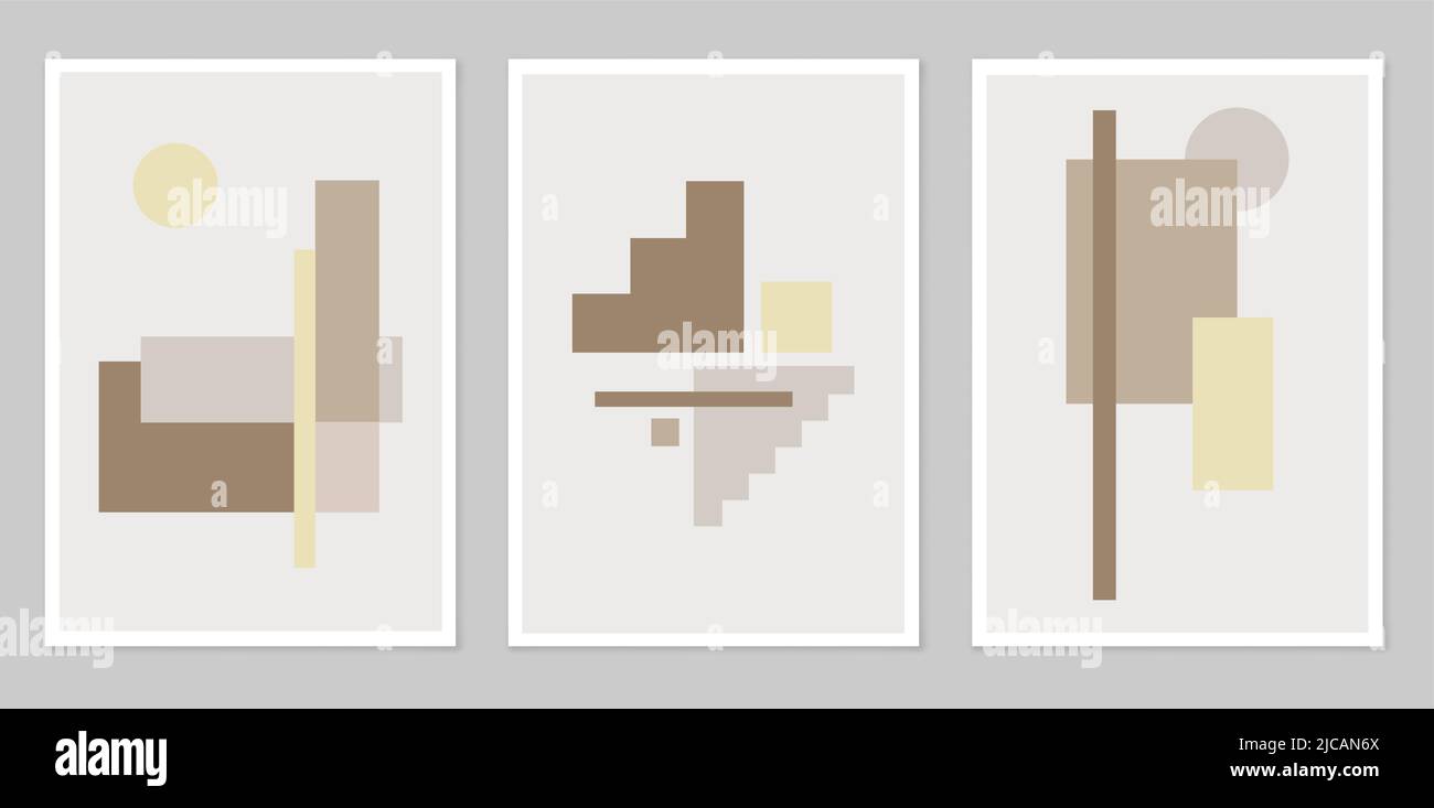 Collection of posters. Minimalism style. With a modern boho style ...