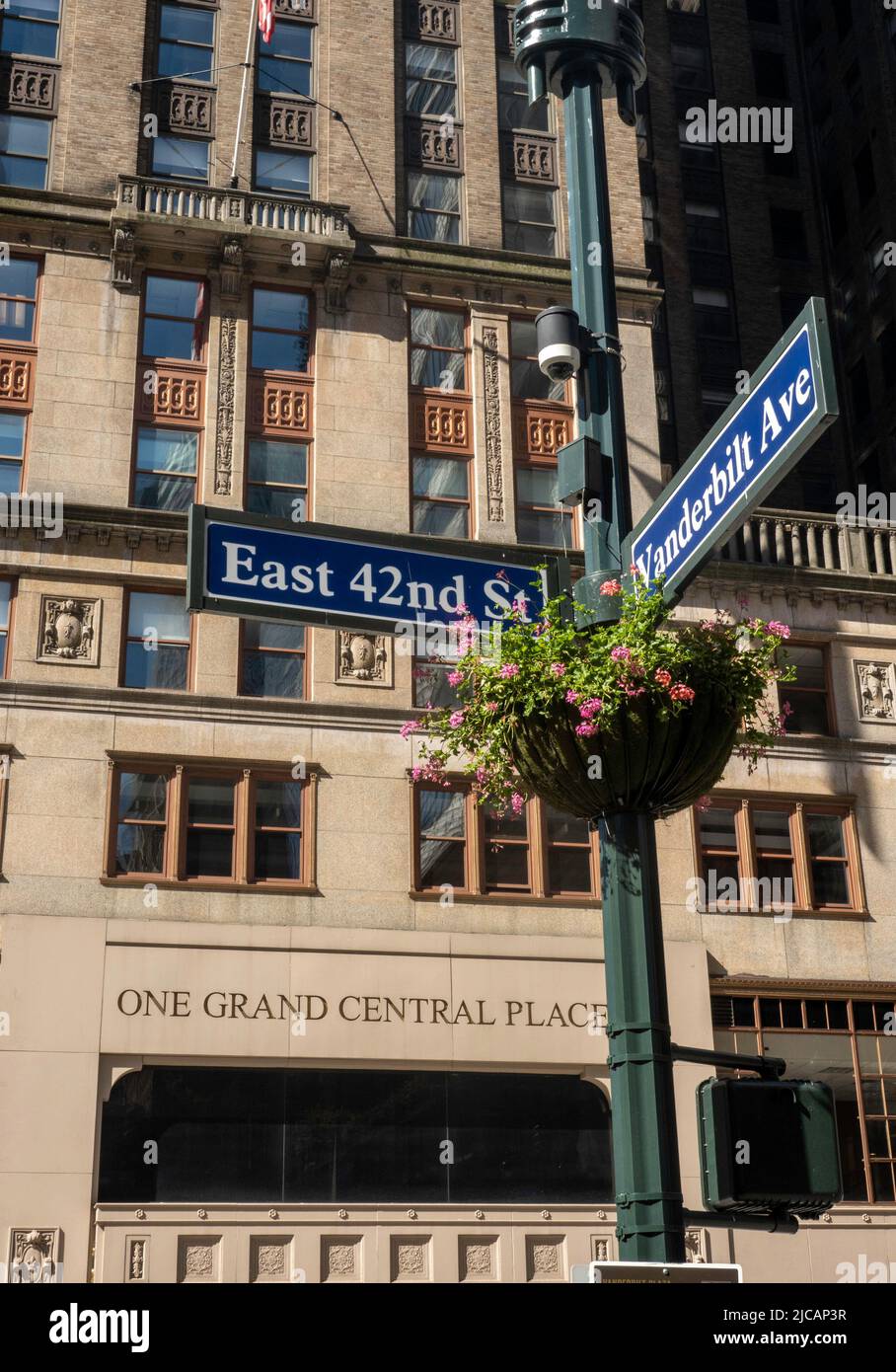 Street Sign at East 42nd Street and Vanderbilt Avenue at Grand Central ...