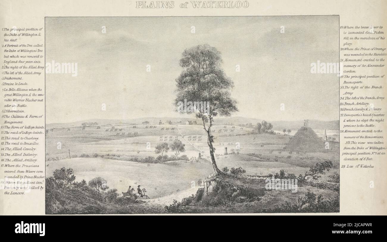 View across the plains of Waterloo where the battle took place on 18 ...
