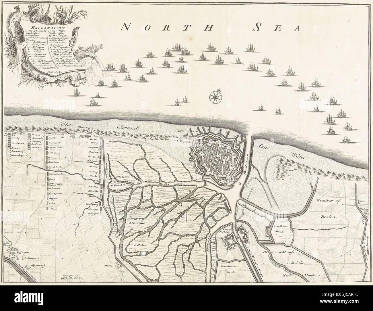 6 july 1706 top left cartouche hi-res stock photography and images - Alamy