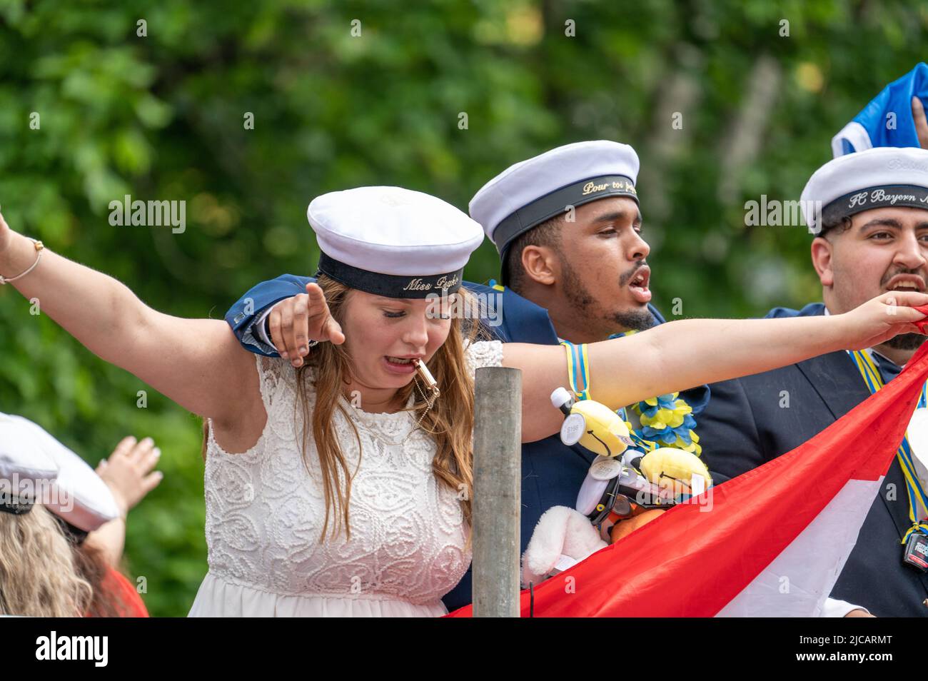 Graduation day from gymnasium in the city centre of Norrkoping ...