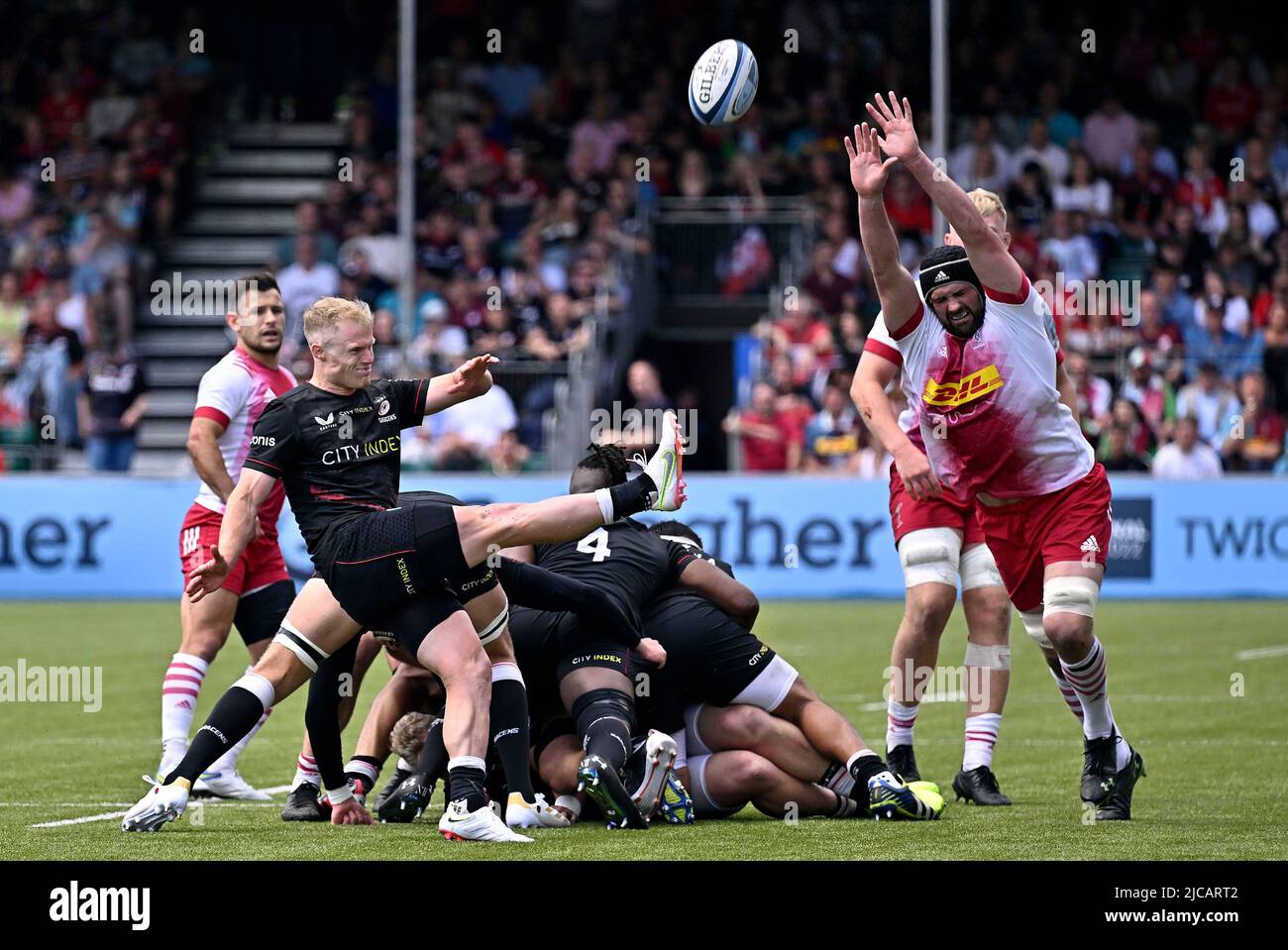 Barnet, United Kingdom. 11th June, 2022. Premiership Rugby semi-final ...