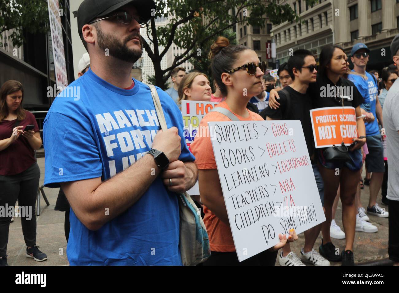 June 11, 2022, New York City, New York, US: Large crowds of New Yorkers ...