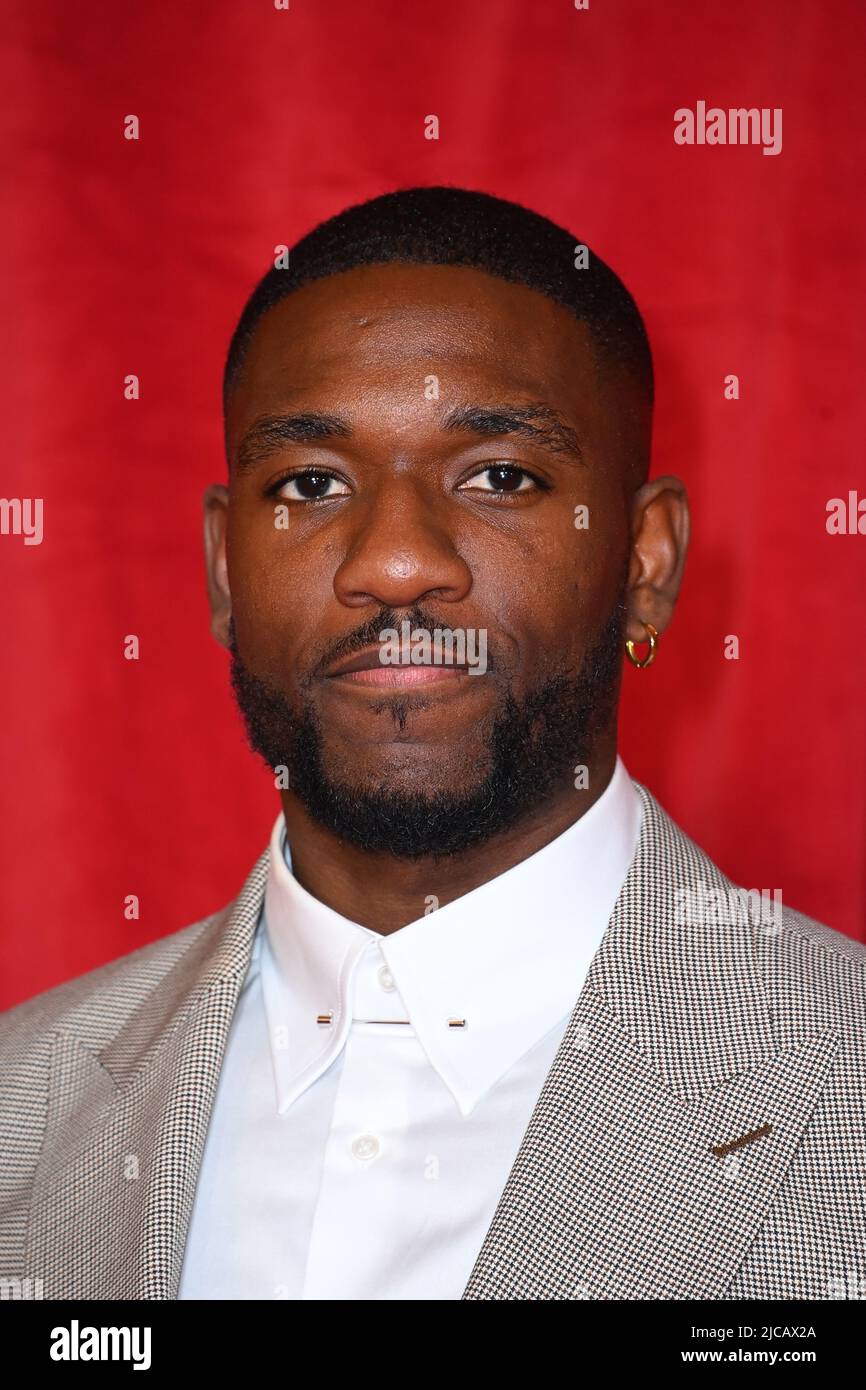 London, UK. 11 June 2022. Emile John arriving at the British Soap ...