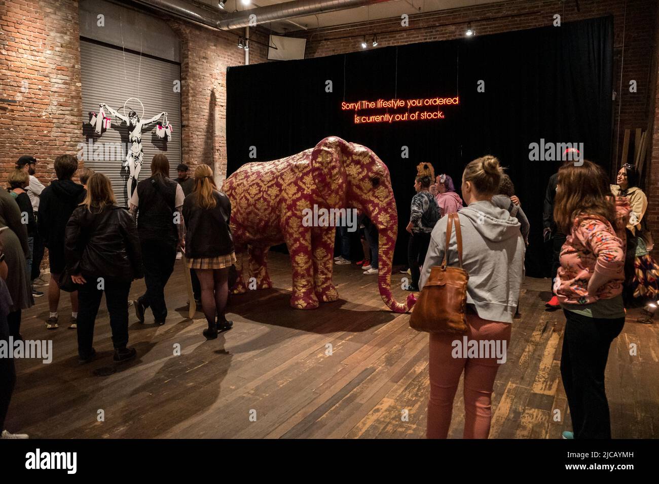 Seattle, USA. 11th Jun, 2022. BanksyLand Unauthorized and Unmasked. The ...