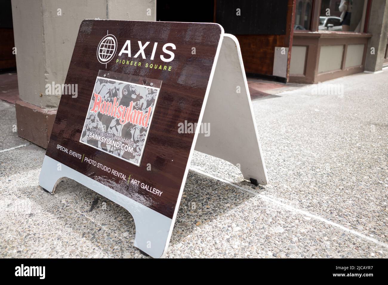 Seattle, USA. 11th Jun, 2022. BanksyLand Unauthorized and Unmasked. The ...