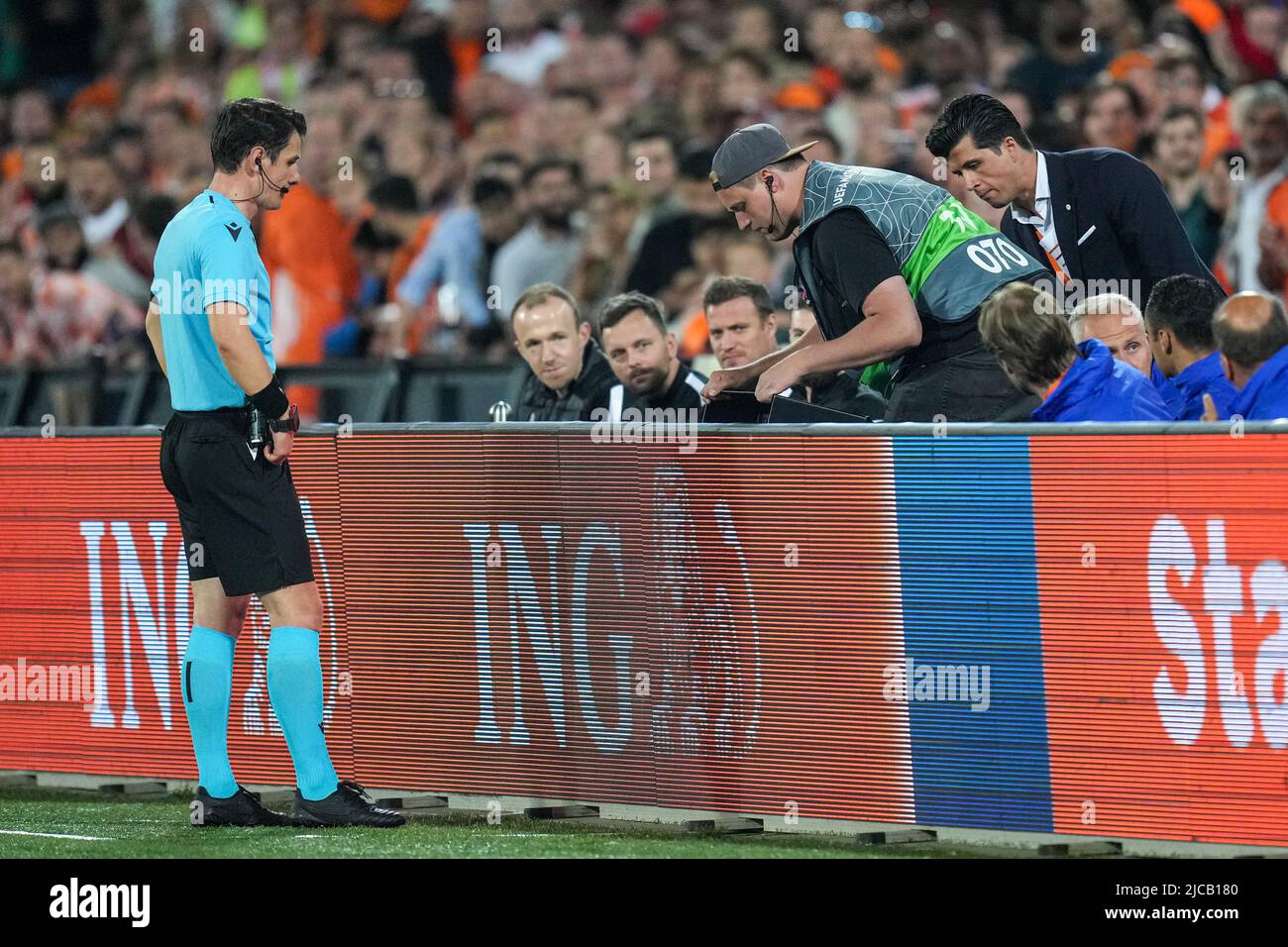 Rotterdam - Referee Halil Umut Meler during the match between The ...