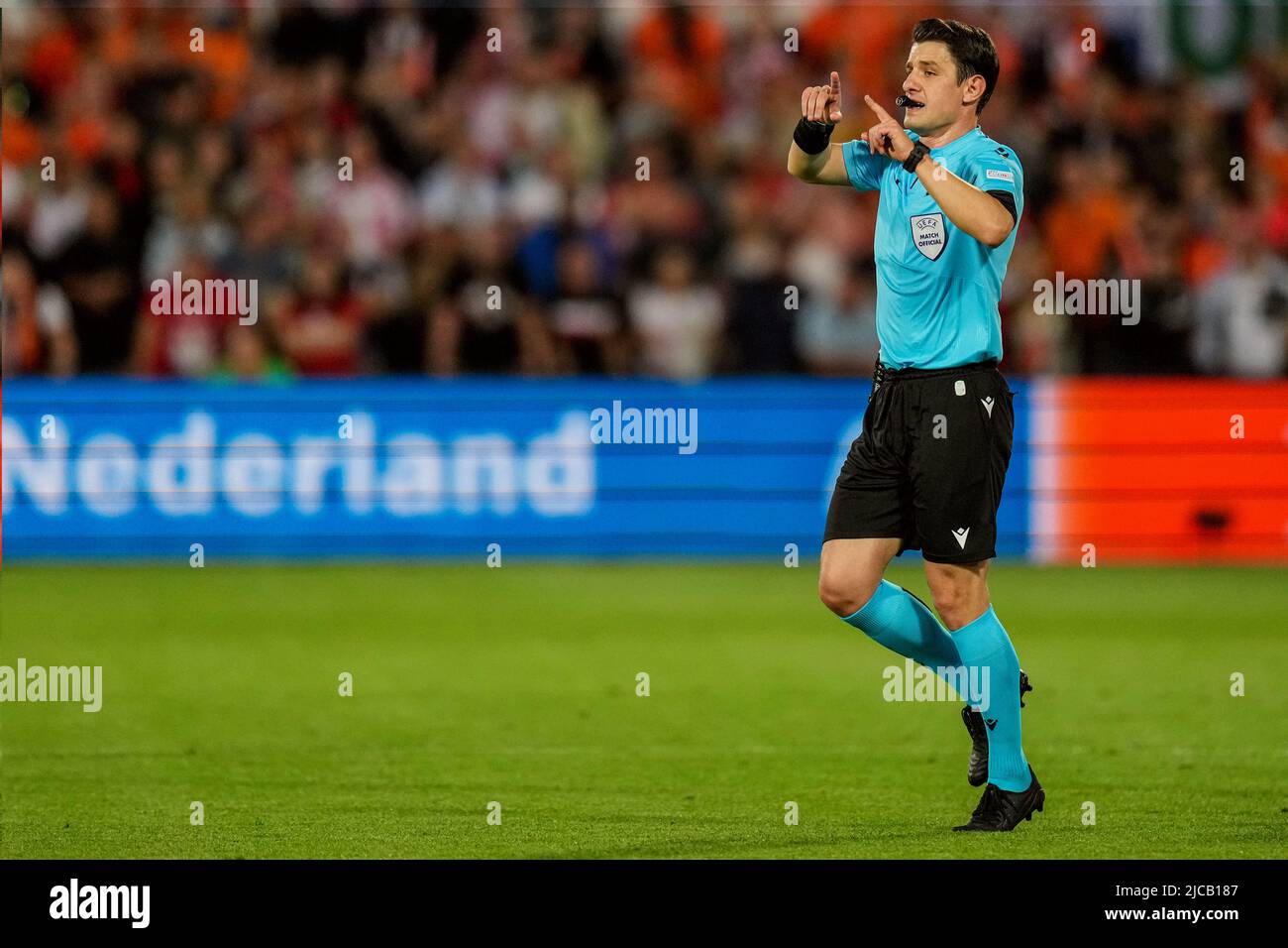 Rotterdam - Referee Halil Umut Meler during the match between The ...