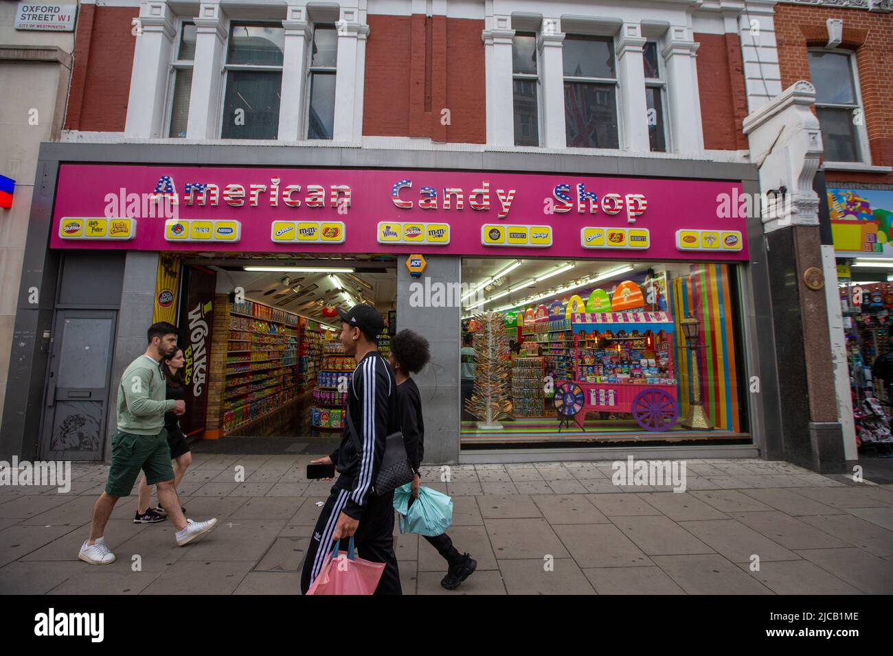 London, England, UK. 11th June, 2022. An American sweet shop is seen on ...