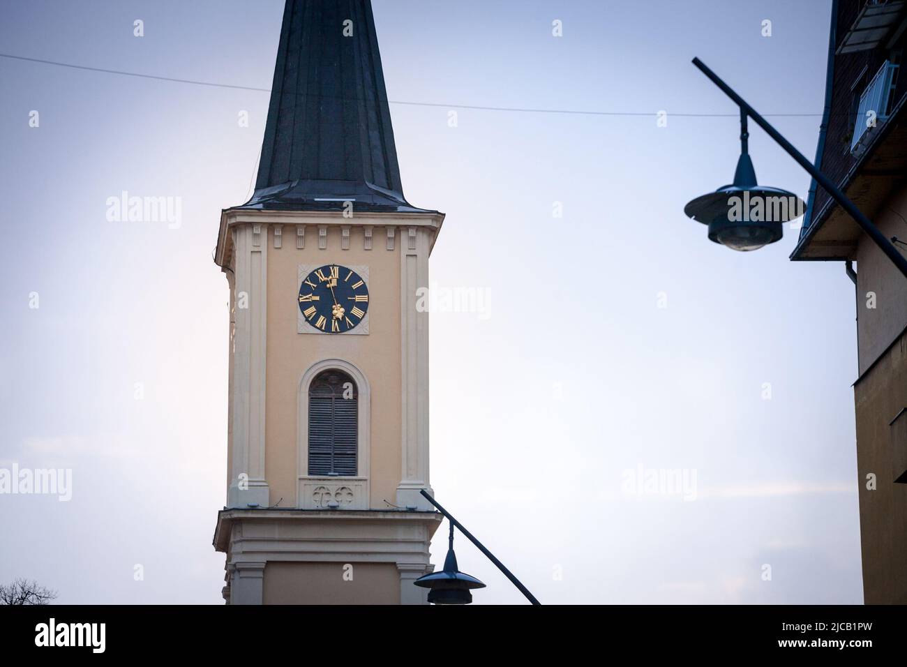 Picture of the tower of the catholic church of Pancevo Serbia ...