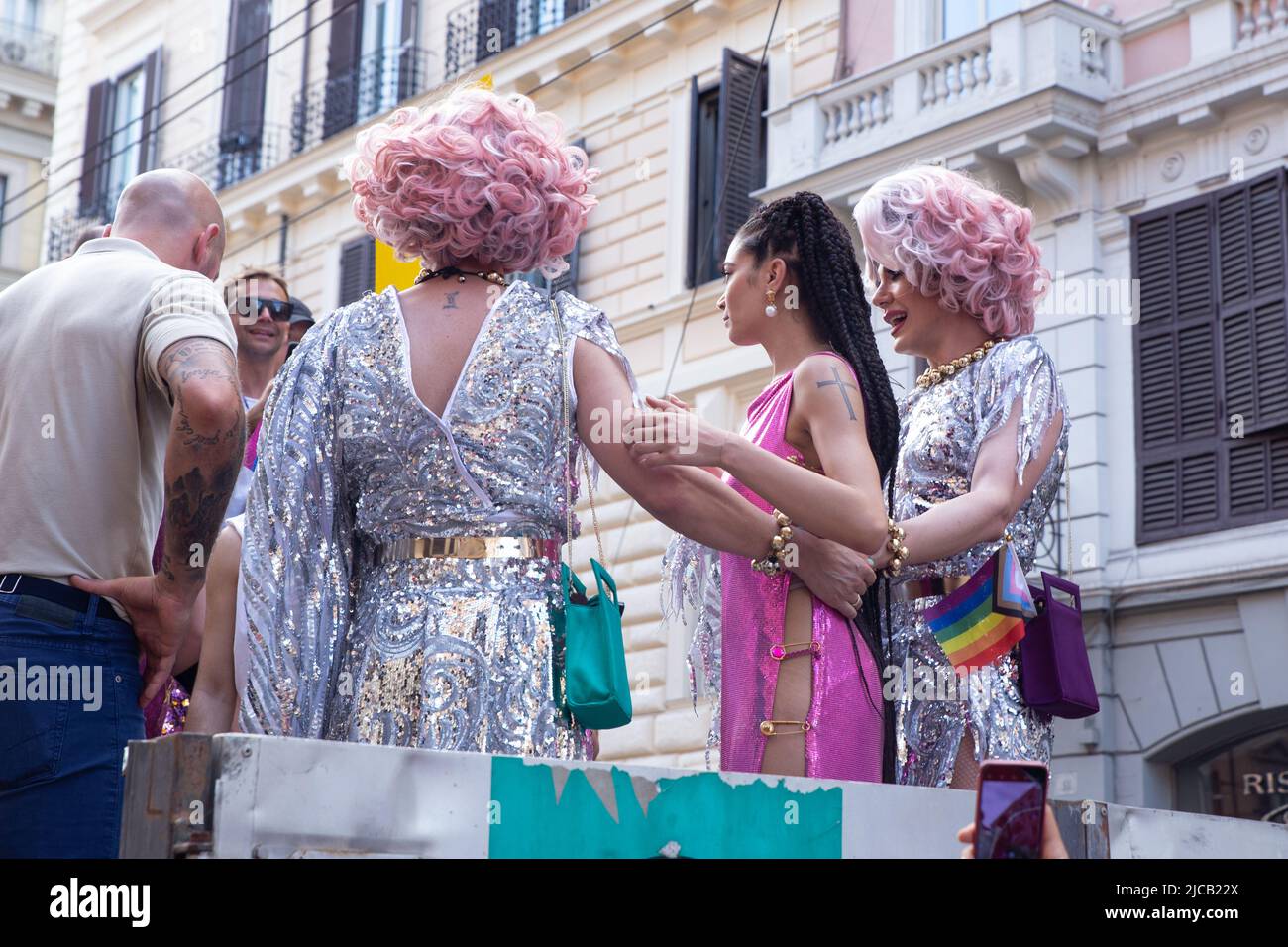 Rome, Italy. 11th June, 2022. Italian singer Elodie during Rome Pride ...