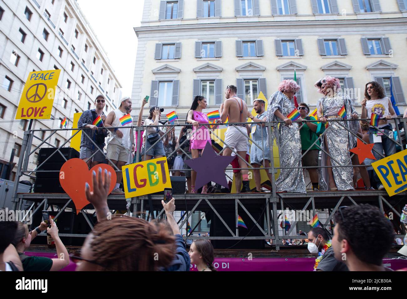 Italian singer Elodie during Rome Pride 2022 parade (Photo by Matteo ...