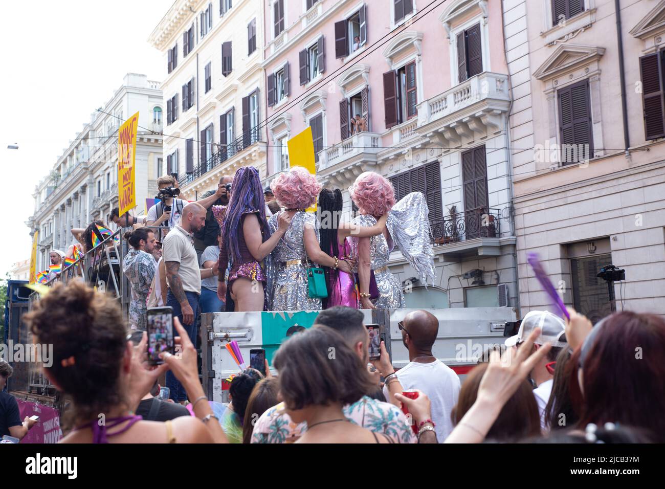 Italian singer Elodie during Rome Pride 2022 parade (Photo by Matteo ...