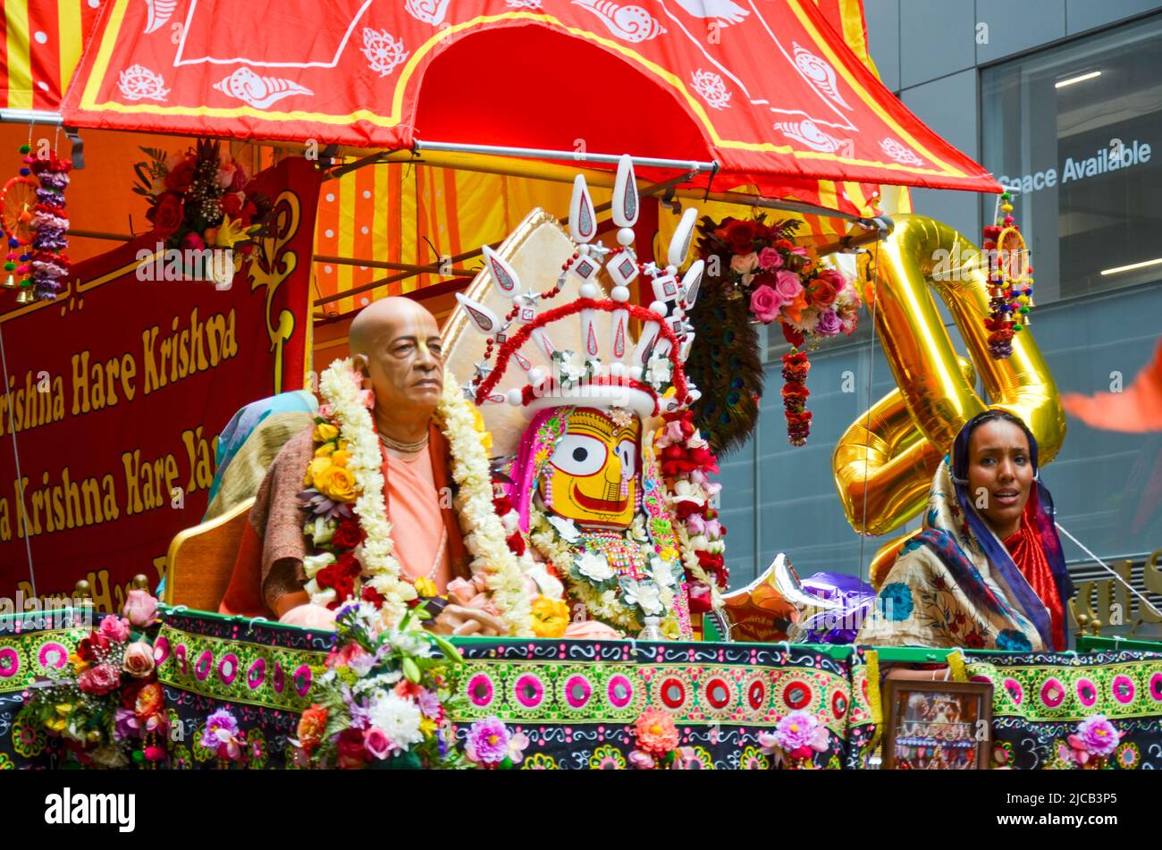 New York, New York, USA. 11th June, 2022. Hare Krishna followers ...