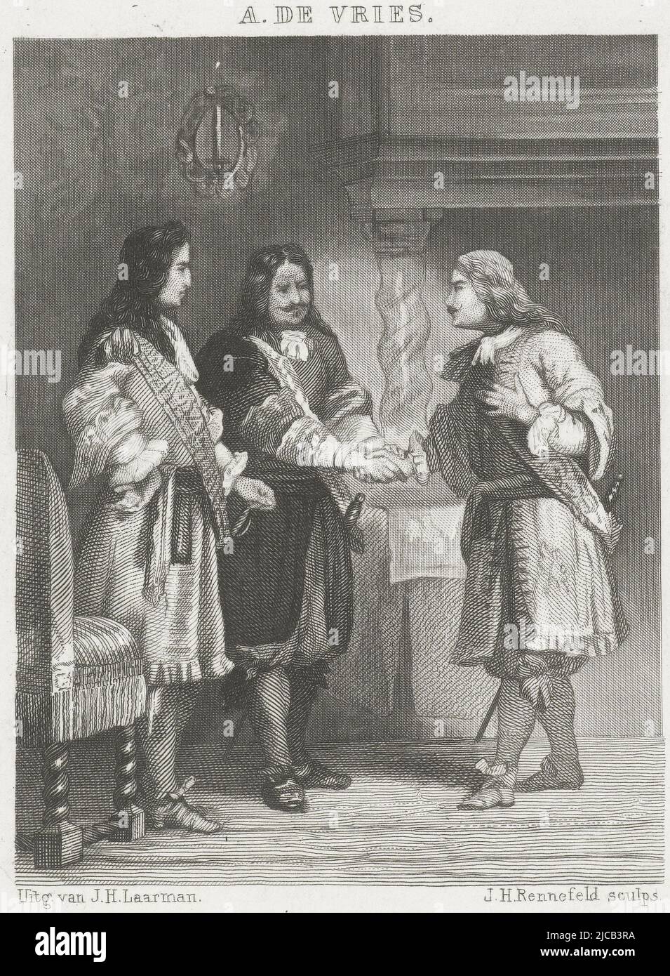 Prince william iii reconciling admirals michiel de ruyter hi-res stock ...