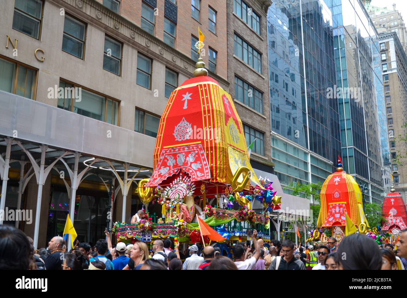 New York, New York, USA. 11th June, 2022. Hare Krishna followers ...
