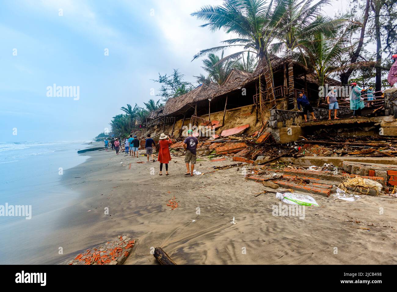 Destruction at the beach from climate change has destroyed beach ...