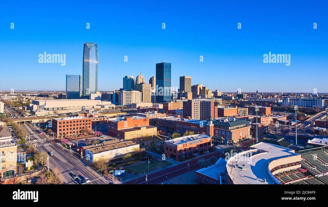 Oklahoma City downtown skyline from drone Stock Photo - Alamy