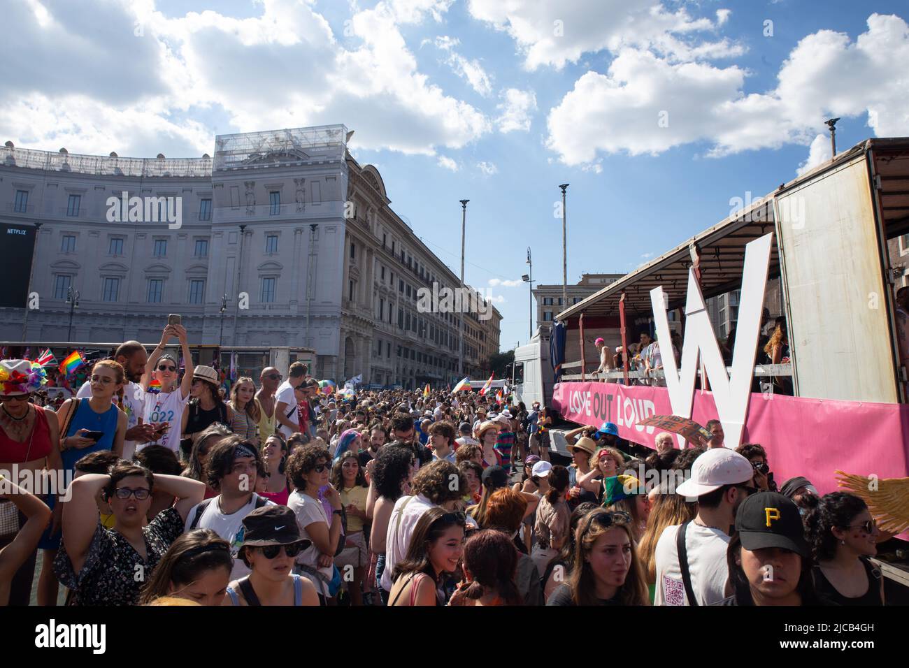 Rome, Italy. 11th June, 2022. A moment of the Roma Pride 2022 the ...