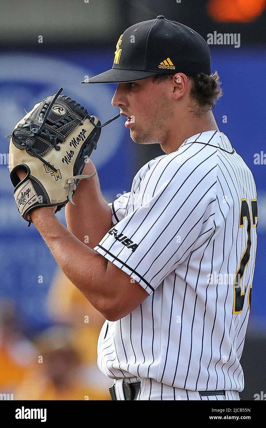 Jun 11, 2022: Southern Miss pitcher Niko Mazza (23) looks for a signal ...