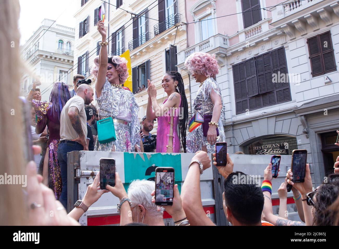 Rome, Italy. 11th June, 2022. Italian singer Elodie during Rome Pride ...