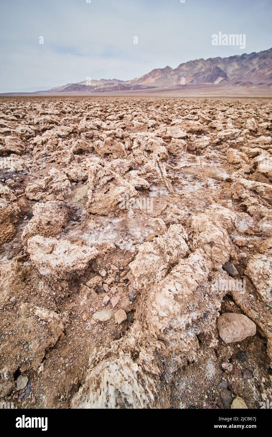 Sharp eroded salt formations in Death Valley salt flats Stock Photo - Alamy