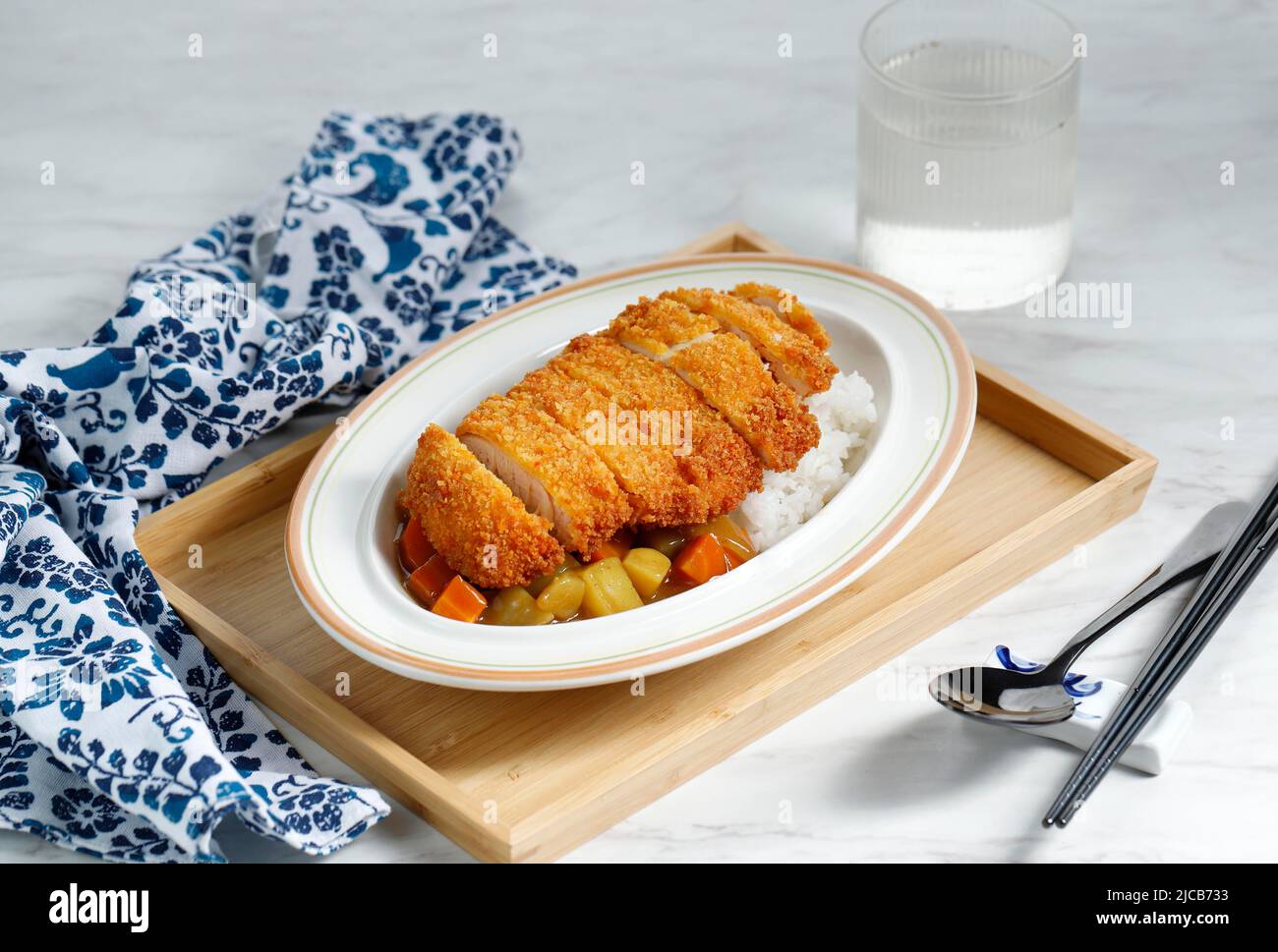 Chicken Katsu Cutlet with Japanese Curry with White Rice. Popular Menu ...