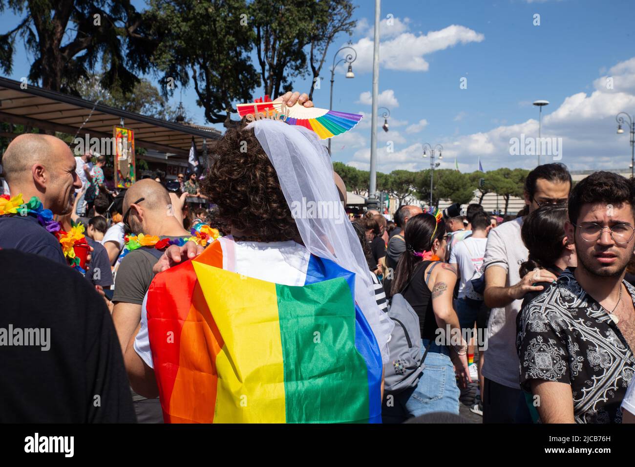Rome, Italy. 11th June, 2022. A moment of the Roma Pride 2022 the ...