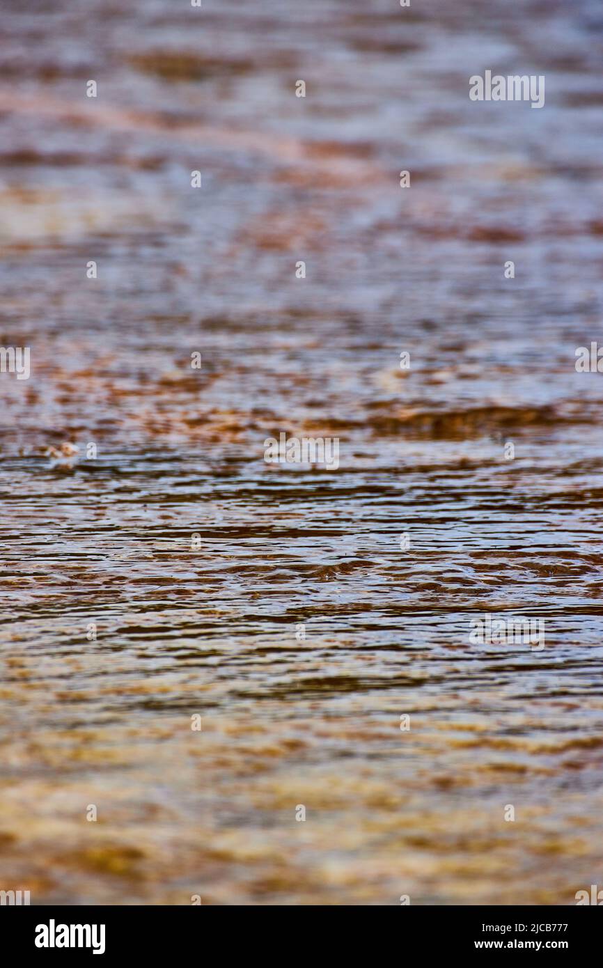 Small terrace layers at Yellowstone by pool runoff Stock Photo - Alamy