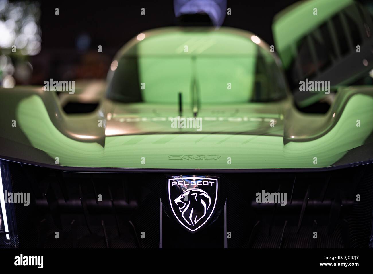 Stand Peugeot, 9x8 during the 2022 24 Hours of Le Mans, 3rd round of ...
