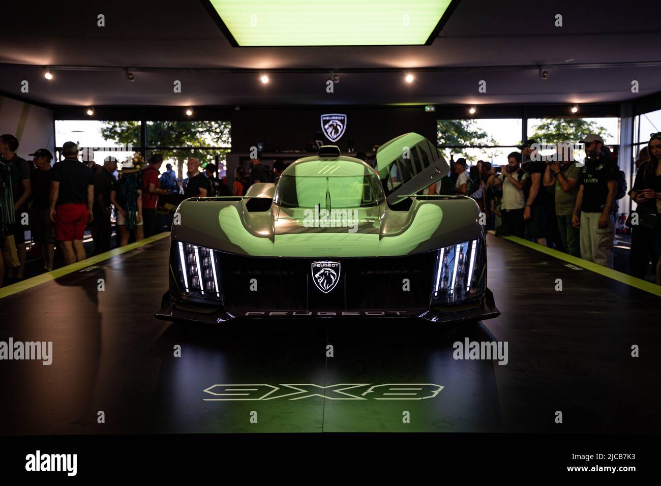 Stand Peugeot, 9x8 during the 2022 24 Hours of Le Mans, 3rd round of ...