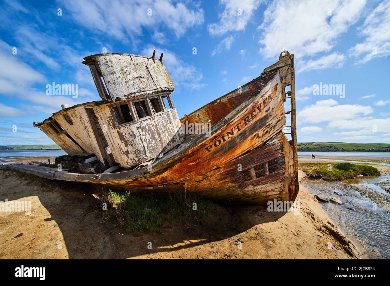 Sandy California beaches with large abandoned Point Reyes Shipwreck ...