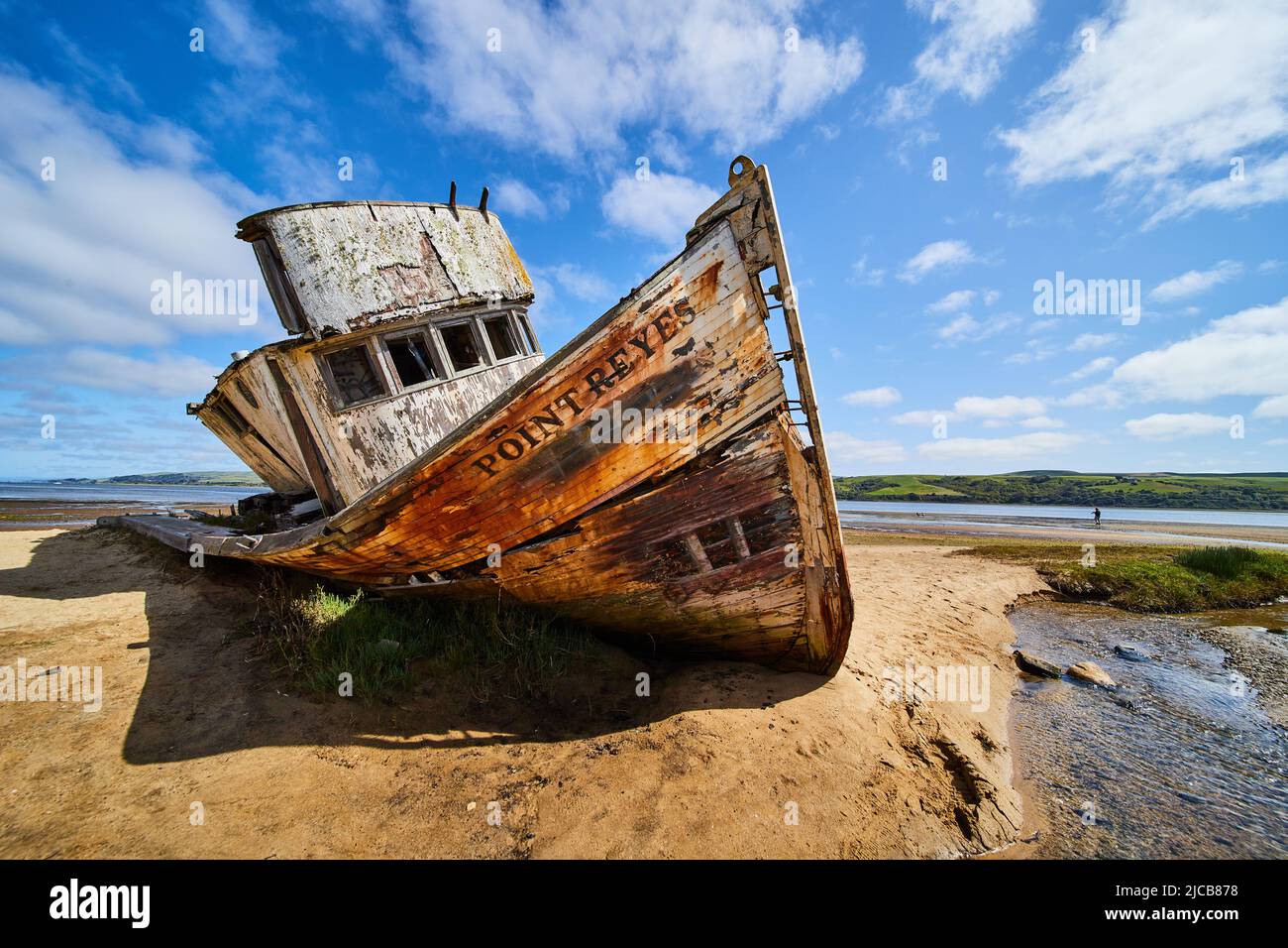 Sandy beaches are home to this large abandoned Point Reyes Shipwreck in ...