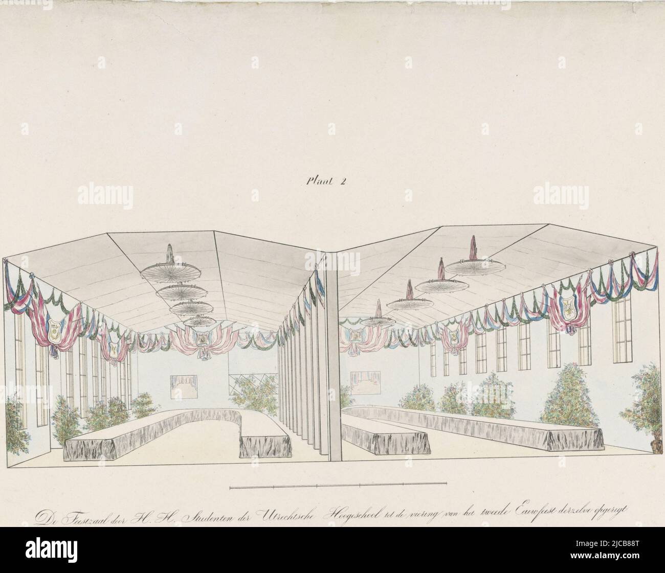 Building erected on the Vredenburg by the students to celebrate the ...