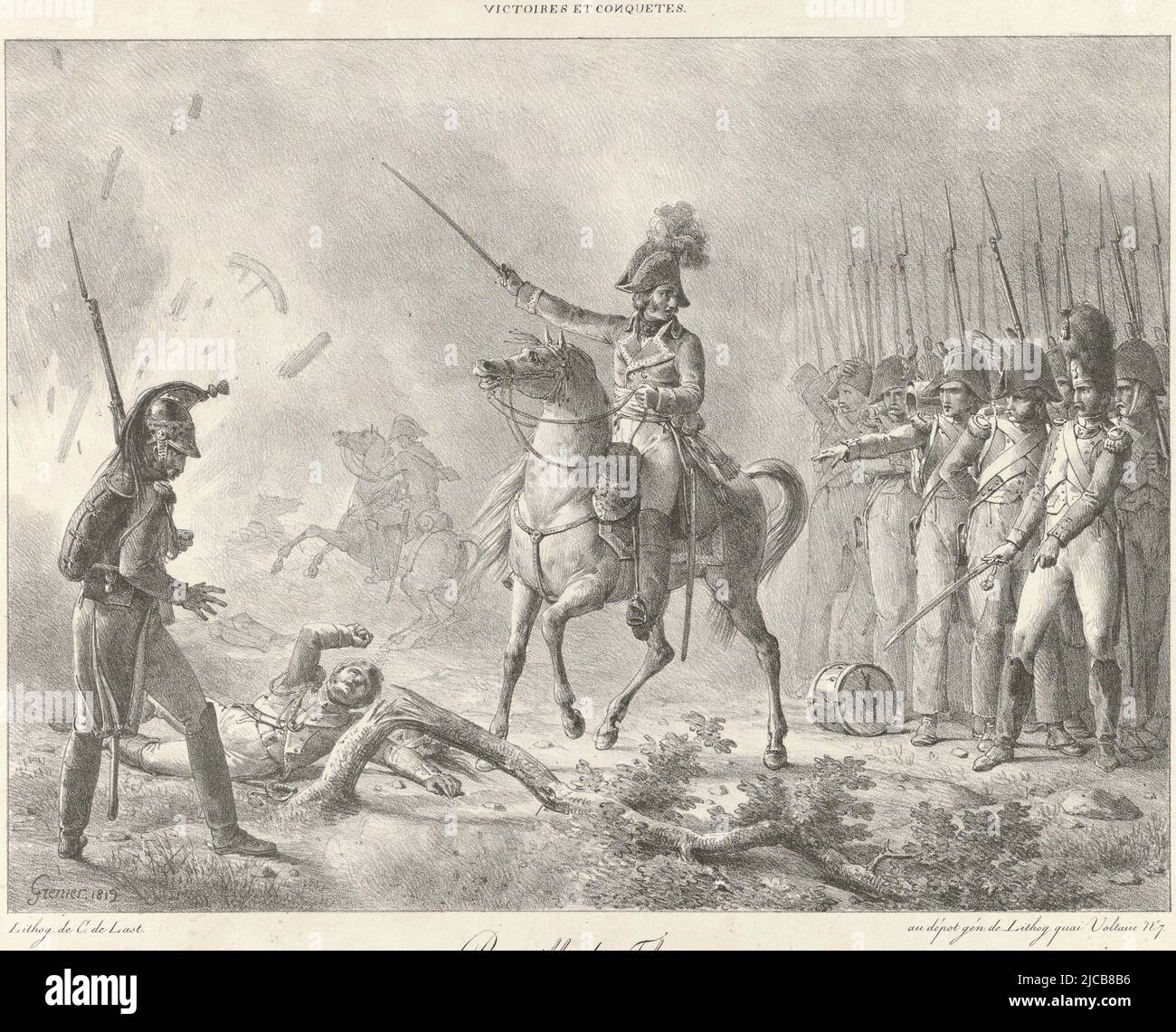 1794 victoires et conquetes bataille de fleurus hi-res stock ...