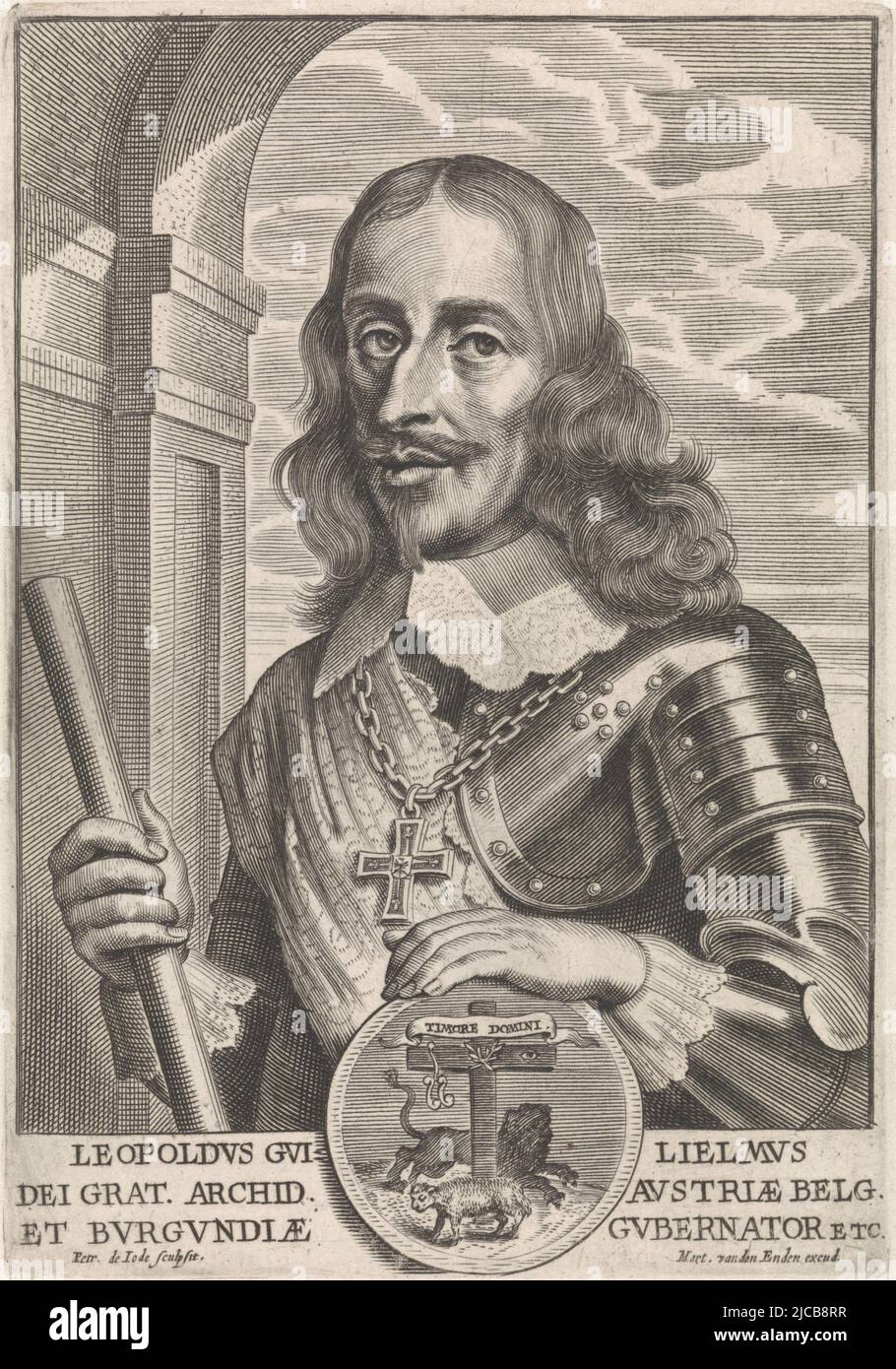 Portrait of Leopold William of Austria, in the half-calf He wears armor ...